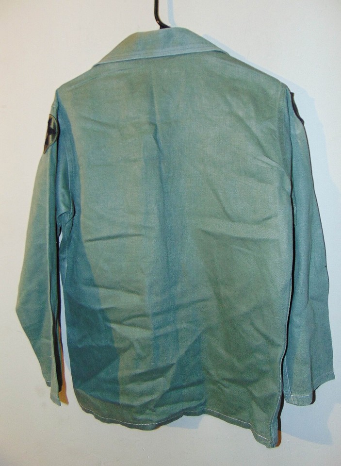Vietnam Era U.S.Army OG107 Cotton Fatigue Shirt W/Insignia, Named, MACV ...