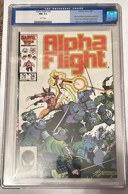 Alpha Flight 34 CGC 9.4 Wolverine Appearance White Pages | eBay