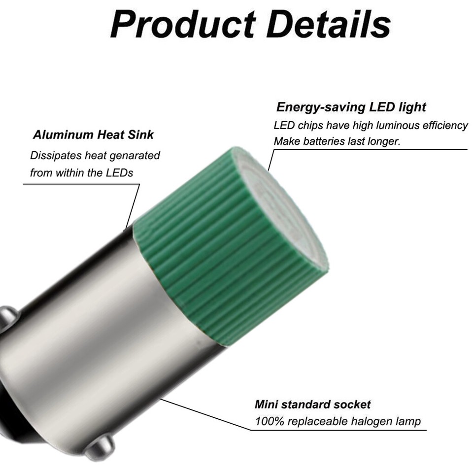 8x 18V #53 Green & Red Bayonet LED Bulbs For Lionel and MTH 153 Signals ...