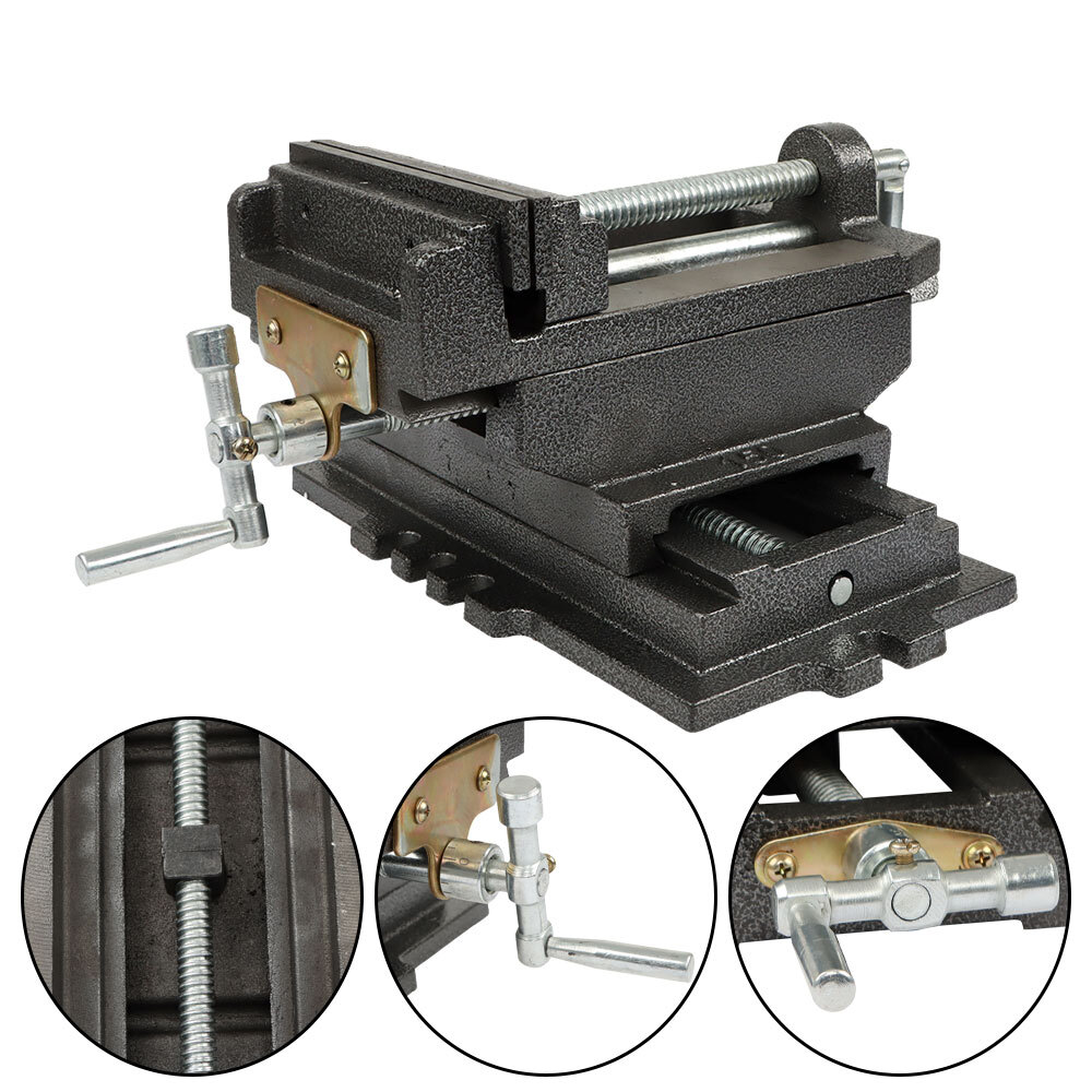 3"/4"/5"/6" Cross Drill Press Vise Slide Milling 2 Way X-Y Clamp Heavy ...