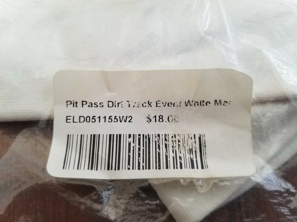 Lowe's Motor Speedway Pit Pass Dirt Track Event White Shirt - Men's ...