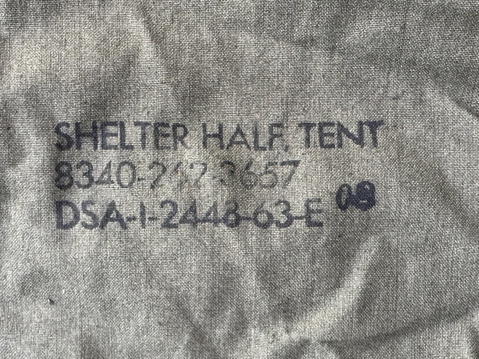 Vietnam Era US Army Shelter Half/Tent w/repairs and small holes... | eBay