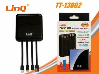 Power Bank Avec Charge Super Rapide 22.5W 15000mAh Écran LCD Linq TT ...