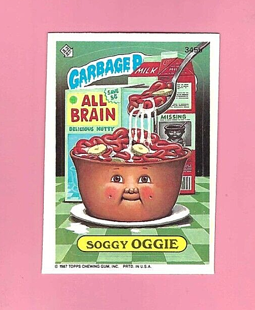 GARBAGE PAIL KIDS SOGGY OGGIE STICKER CARD | eBay