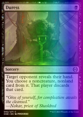 MTG Magic the Gathering Duress (92/530) Phyrexia All Will Be One LP ...