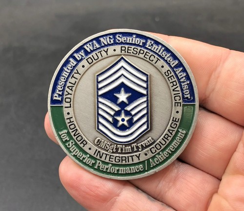 USAF Citizen Airmen & Soldiers WA NG CMSgt Tim Tyvan Challenge Coin ...