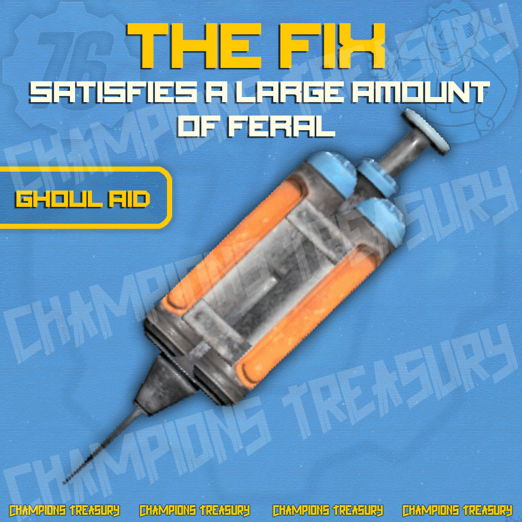 FALLOUT 76 [PC] x100 THE FIX GHOUL CHEM AID [SATISFIES A LARGE AMOUNT ...