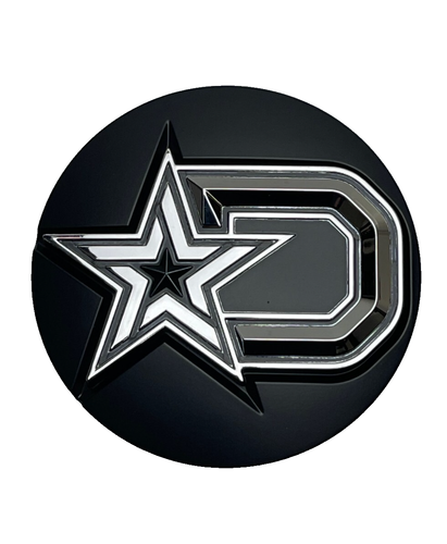 Dropstars Matte Black/Chrome Snap In Center Cap (Middle Portion Only ...