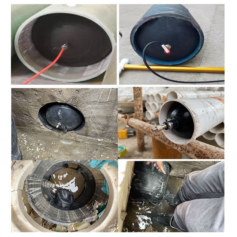 New Pipe Natural Rubber Drain Air Bag Inflatable Bung Stop Plug Block ...