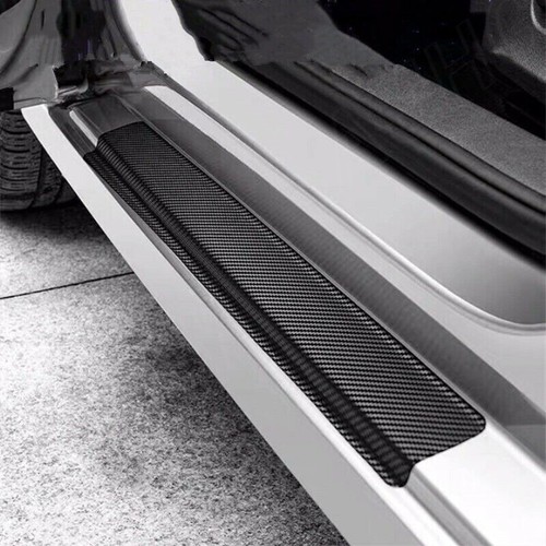 4Pcs 4D Carbon Fiber Car Scuff Plate Door Sill Cover Panel Step ...