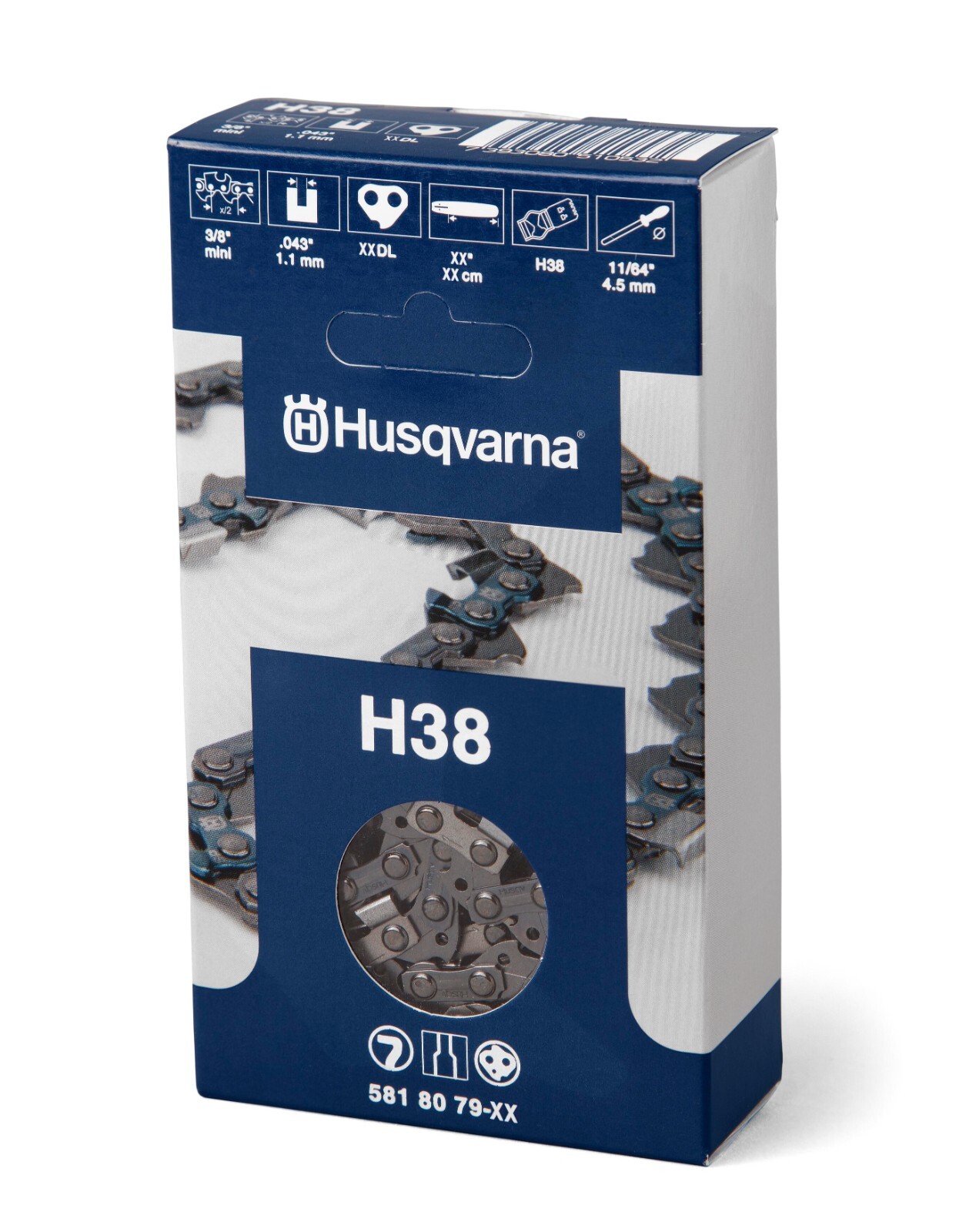 HUSQVARNA H38, 3/8” mini pixel pitch, .043 gauge - 52DL 591105052 | eBay