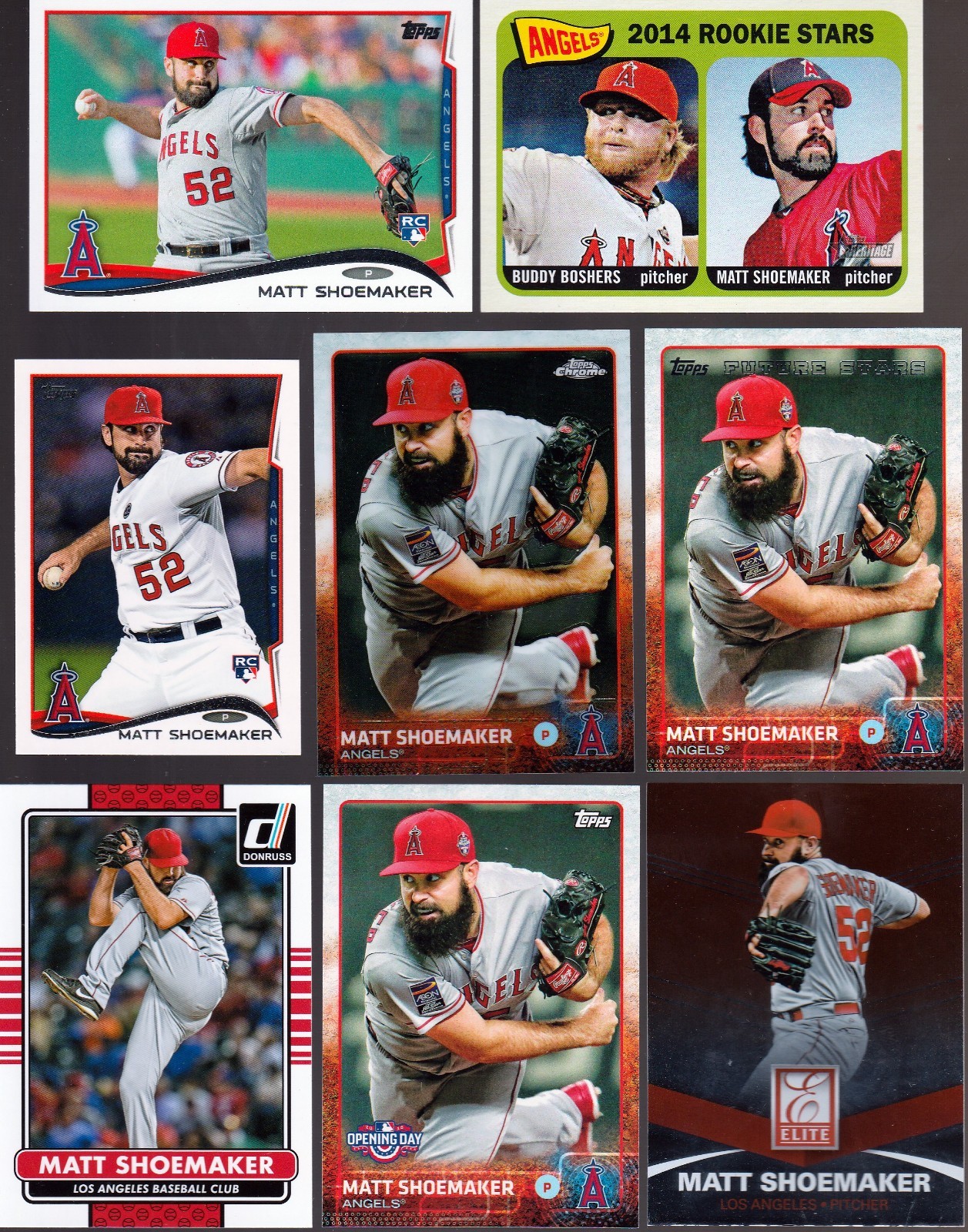 ⚾ 20 + different MATT SHOEMAKER cards lot 3 RC 2014 - 2018 Angels 2 ...