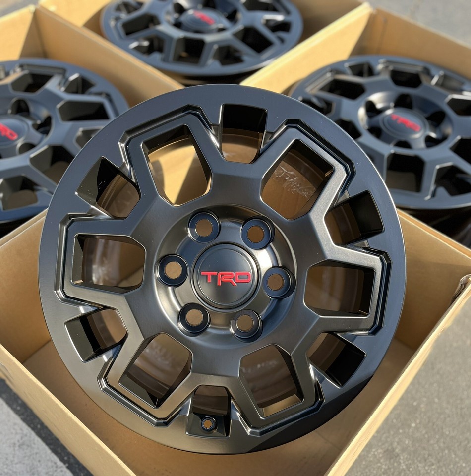 2024-2025 TOYOTA TACOMA TRD 17" FACTORY OEM WHEELS SATIN BLACK RIMS SET ...