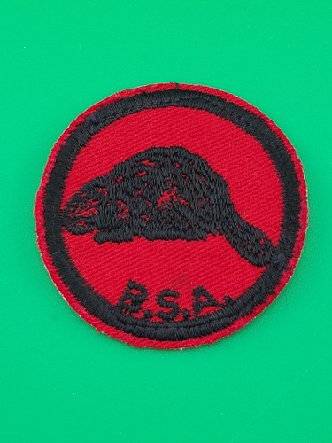Red & Black Beaver Patrol Tan Patch Gummed Back BSA Boy Scouts Of ...