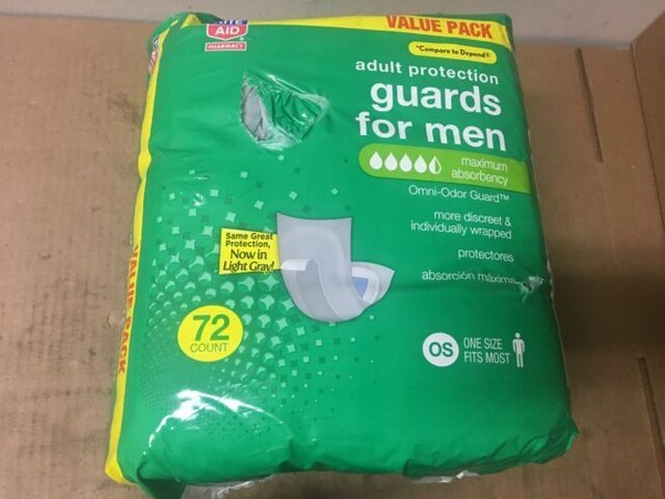 Rite Aid Adult Protection Guards for Men MAXIMUM Absorb One Size Fits ...