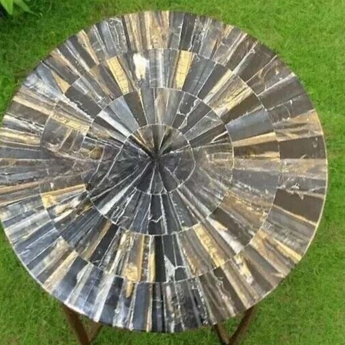 18" Round Elegant Tiger Eye Corner Table Top Handmade Luxury Cafeteria ...