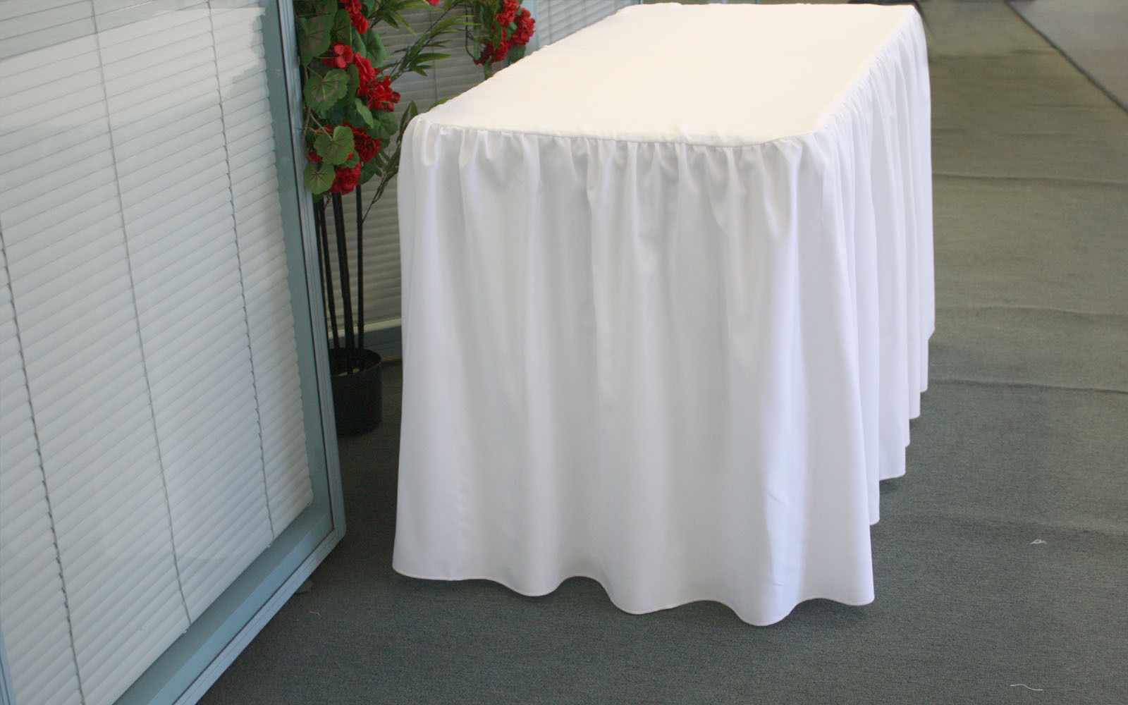 Trestle Table cover tablecloth Fitted White Gathered to fit 8 foot ...