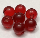 Vintage Set of 7 Translucent Plastic Red Ball Buttons - 1/2" (A-JK16 ...