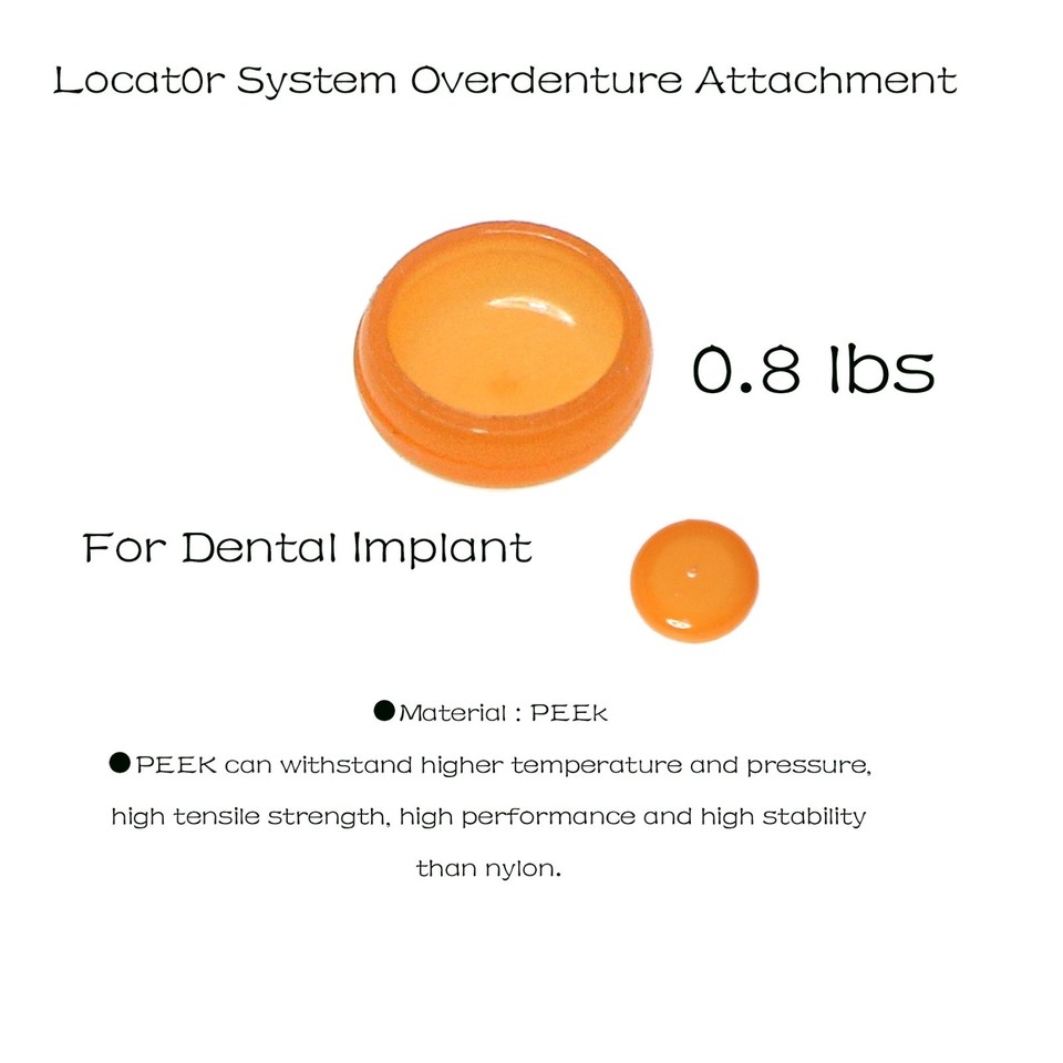 US Dental Overdenture Locator Abutment Implant Retention Cap Standard ...