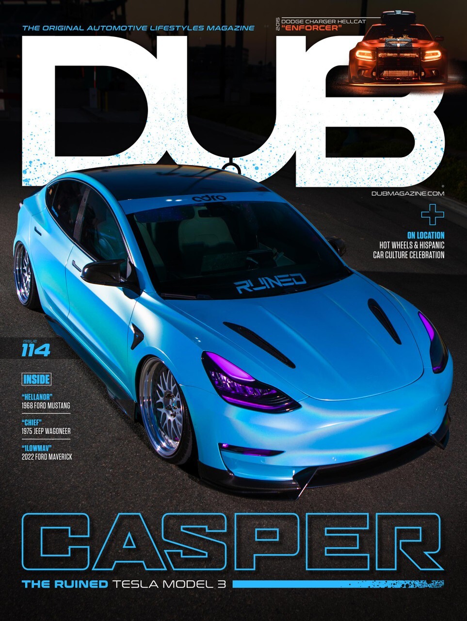 DUB Magazine Winter 2022 Issue 114 CASPER THE RUINED TESLA 3 | eBay