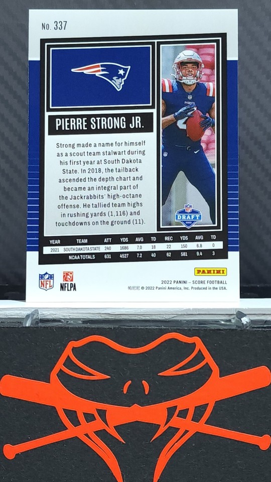 Pierre Strong Jr 2022 Score ROOKIE #337 - Patriots RC | eBay