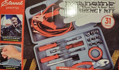 31 Piece Roadside Emergency Jumper Tool Kit | eBay
