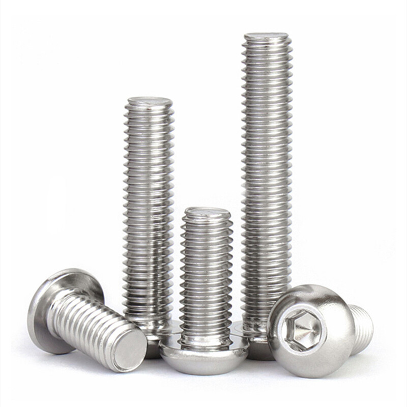 316 Stainless Steel Hexagon Hex Socket Button Head Allen Screw Bolt M3 ...