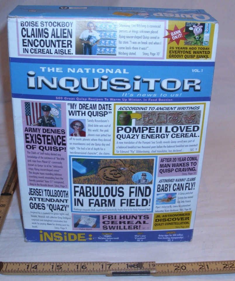 QUAKER QUISP CEREAL BOX 1998 WITH WATCH OFFER | eBay