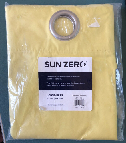 SUNZERO LICHTENBERG BLACKOUT GROMET ONE PANEL 40"X 63" YELLOW | eBay