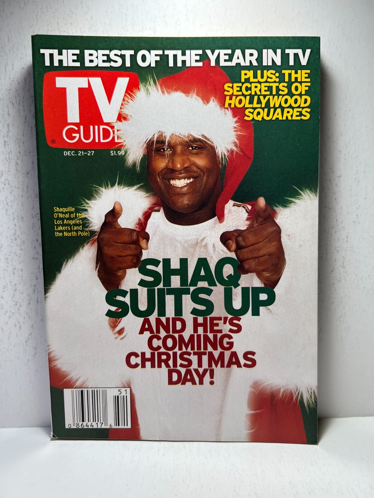 TV Guide 2002 December 21-27 Shaq Suits Up Shaquille O'Neal Best of The ...
