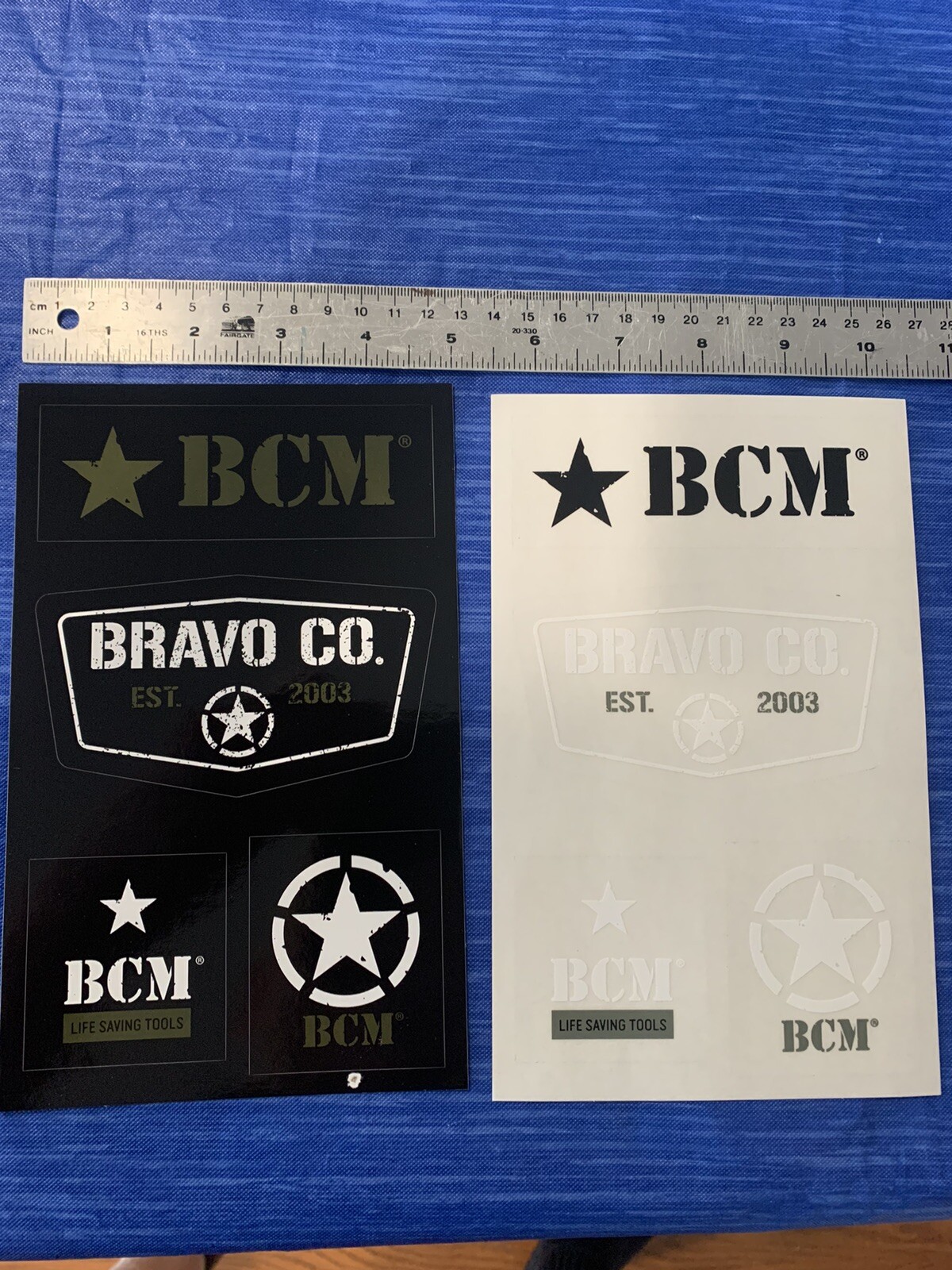 Bravo Company , Black &White 4 Sticker Sheets 1 Each | eBay