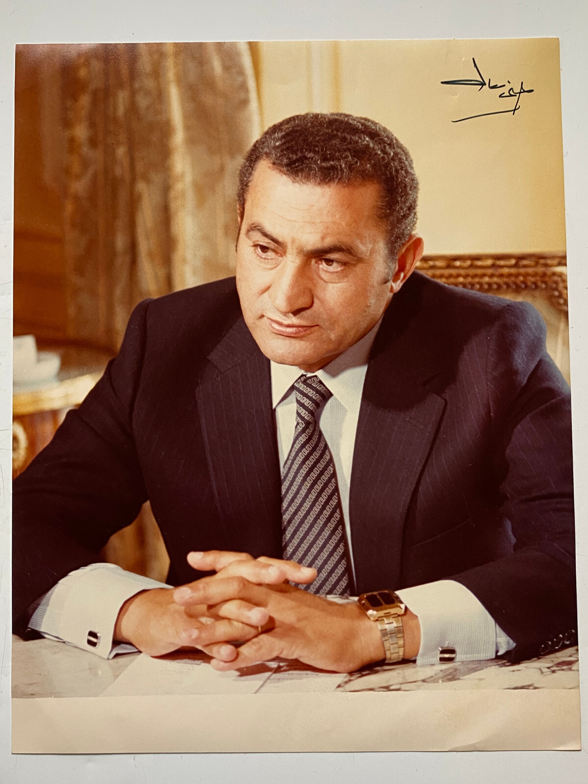 Muhammad Husni Mubarak - Politik - original Autogramm - Großfoto 25 x ...
