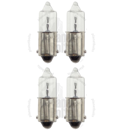 Clear 4x Light Bulb Turn Signal Blinker Single Filament Glass BA9S T4W ...