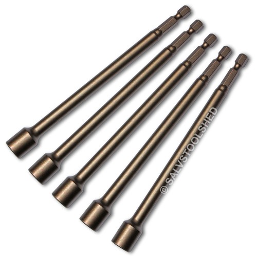 5 × 10mm Extra Long Hex Nut Driver 150mm Long Tek Bits for Drill ...