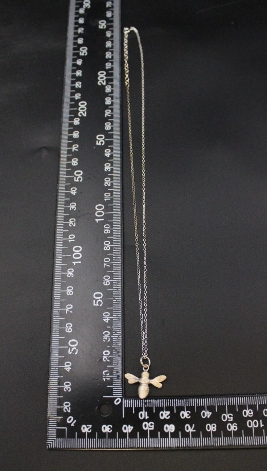 LILY CHARMED BEE MINE .925 STERLING SILVER 18" Rolo Chain Necklace, 3 ...