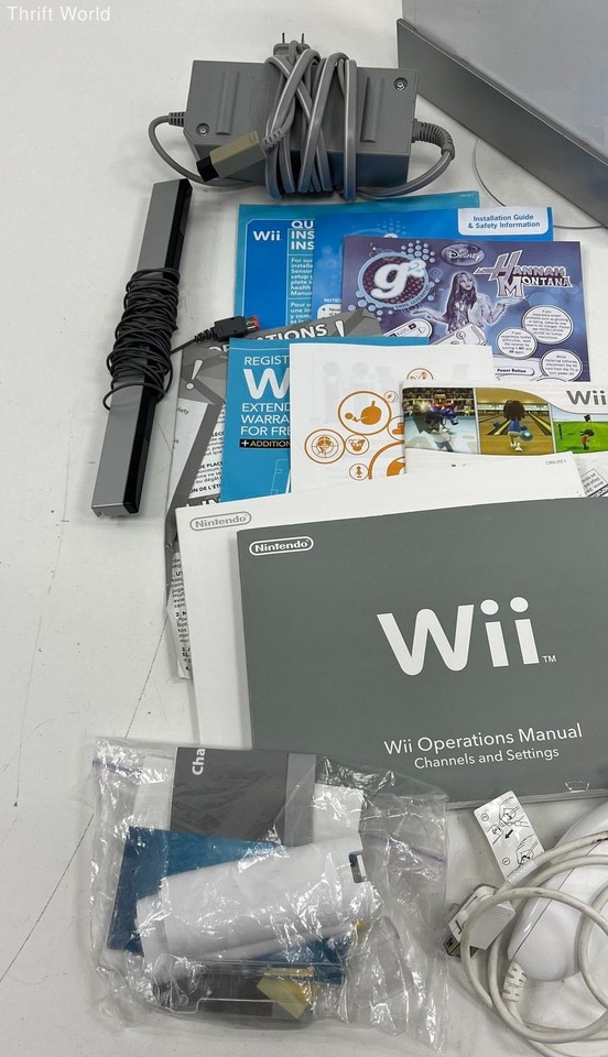 Nintendo Wii Console Bundle Lot 3 Games Wii Sports RVL 001 GameCube ...