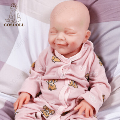 COSDOLL 18.5" Lifelike Smiley Girl Handmade Full Body Silicone Reborn ...