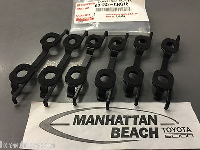 07-14 FJ CRUISER ROOF MOLDING HOLD DOWN BRACKETS NEW GENUINE TOYOTA SET ...