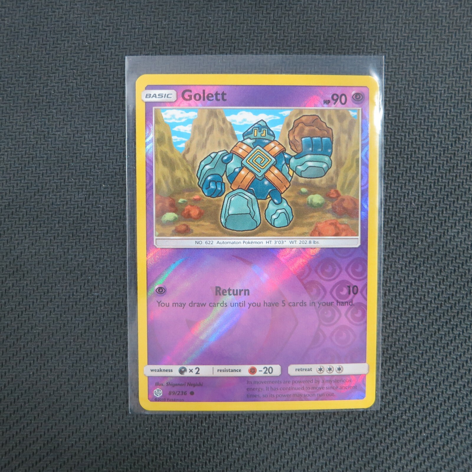 Golett 89/236 Reverse Holo Cosmic Eclipse Pokemon TCG Card NM | eBay