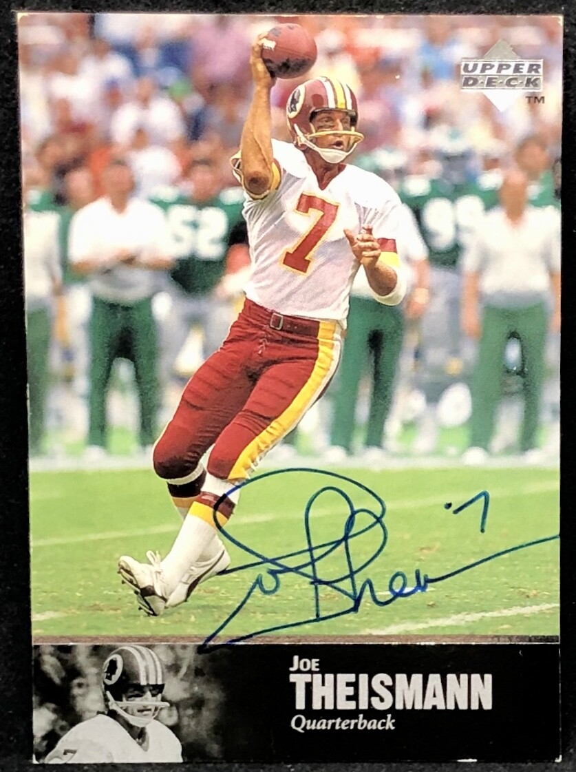 JOE THEISMANN 1997 Upper Deck UD Legends SIGNATURES AUTO AUTOGRAPH ...