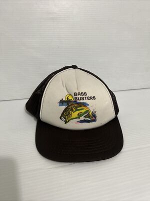 Vintage Bass Busters Fishing Hat Snapback Trucker Cap Mens Brown | eBay