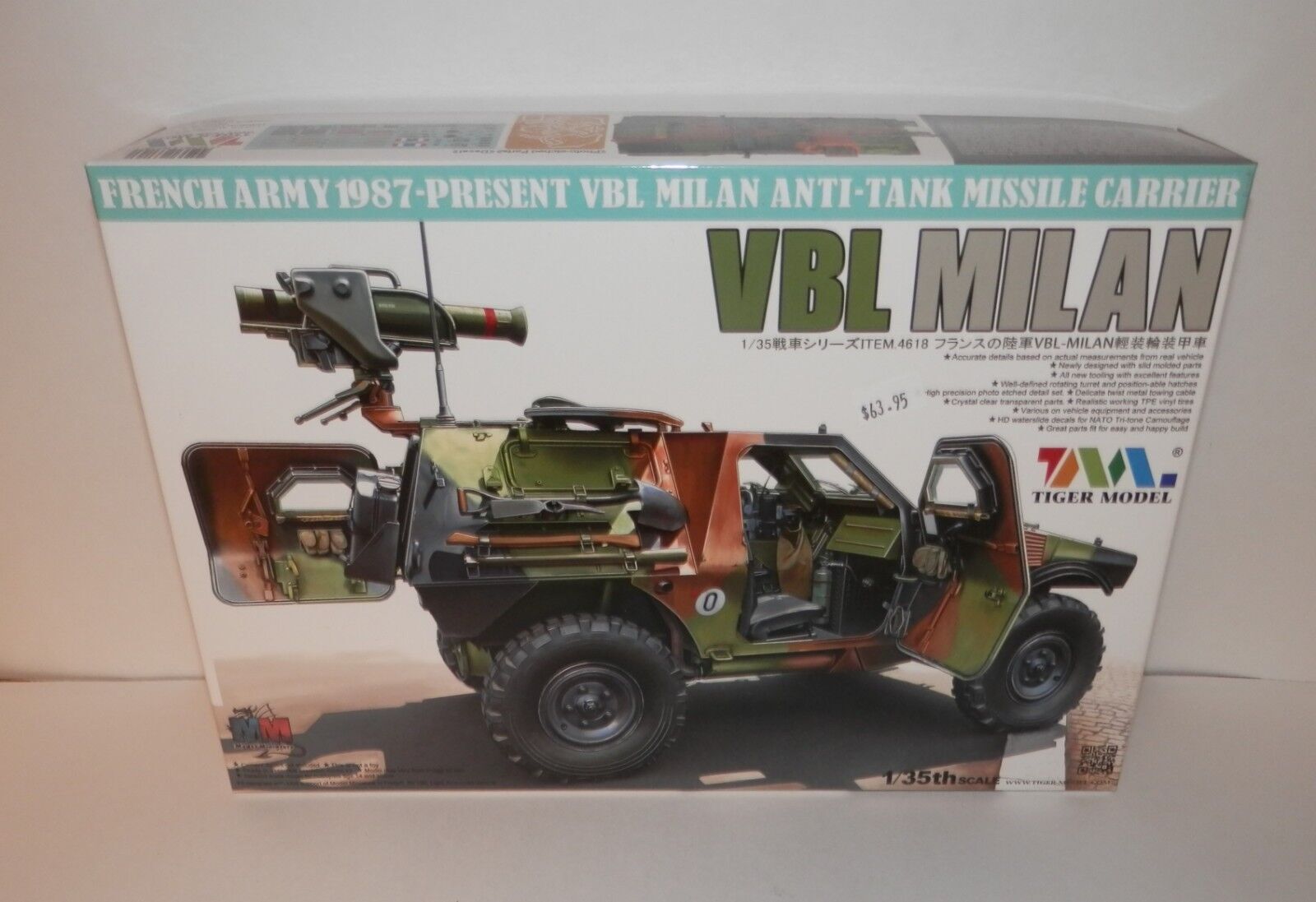 Tiger 1:35 French Army VBL Milan Anti-Tank Missile Carrier #4618 NIB | eBay