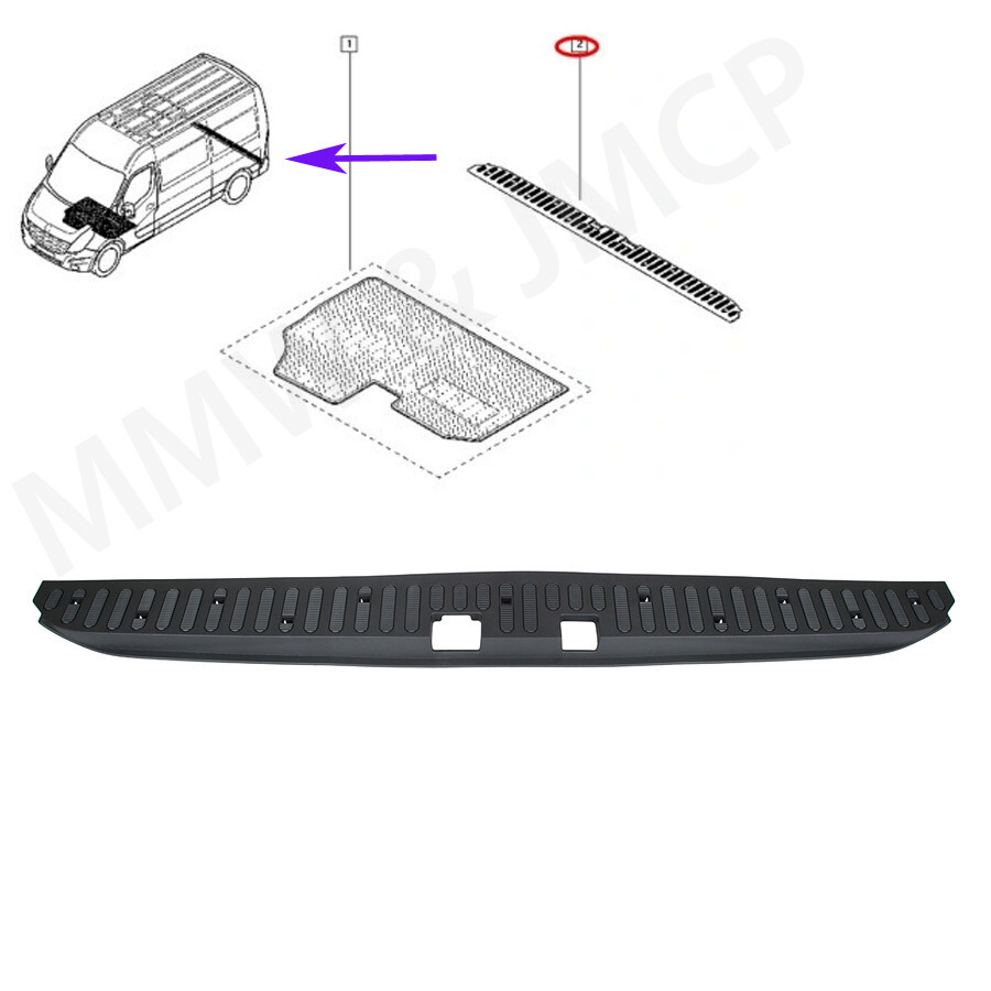 For RENAULT MASTER 3 OPEL MOVANO 2010- Rear Door End Entry Step Strip ...