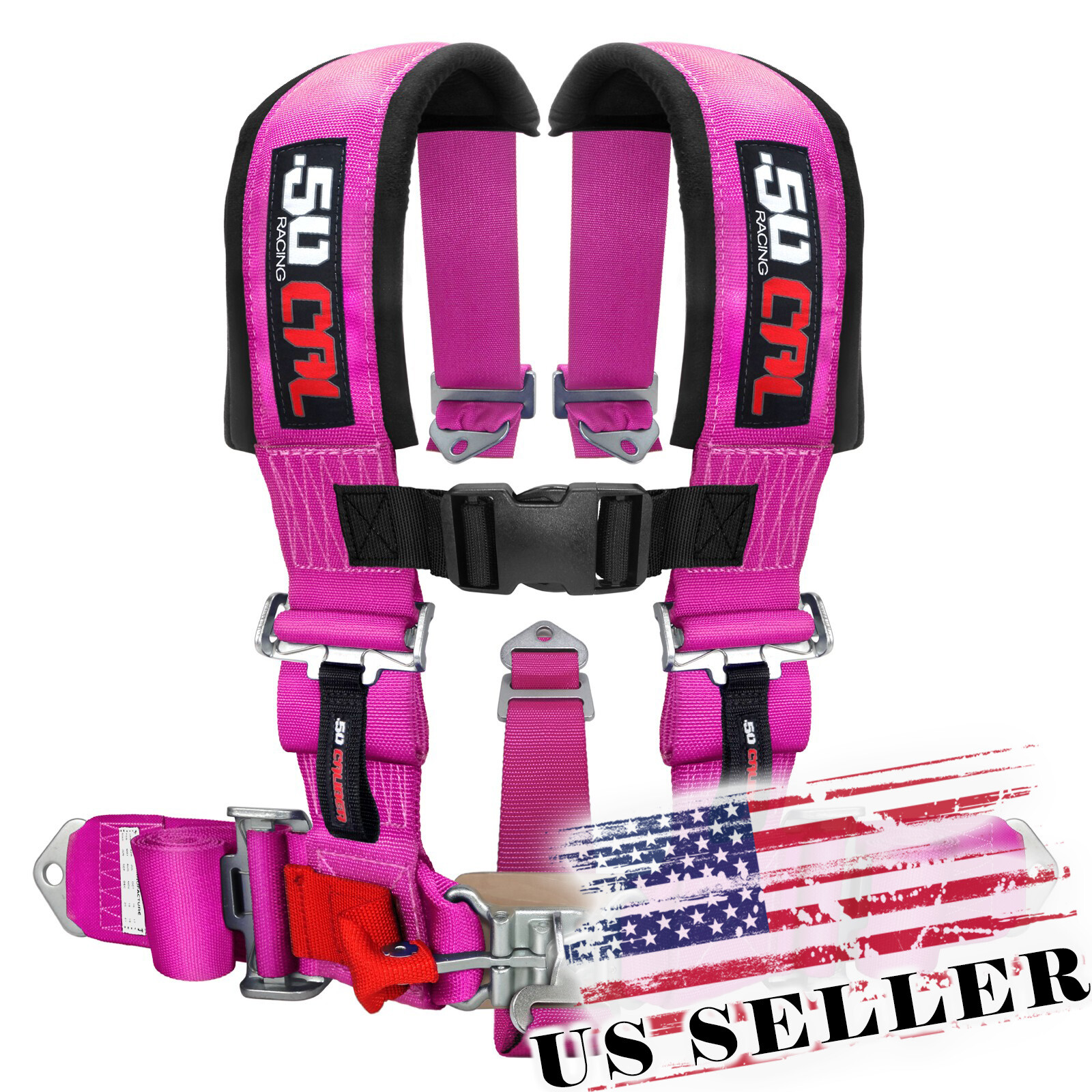5 Point 2" Wide Safety Race Harness Pink Polaris UTV RZR XP1000 XP900 ...