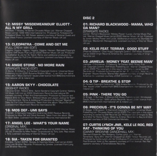 PURE R&B (2000) CD X 2 - 36 TRACKS. OMAR,MISSY,TONI BRAXTON,TLC,JAMELIA ...