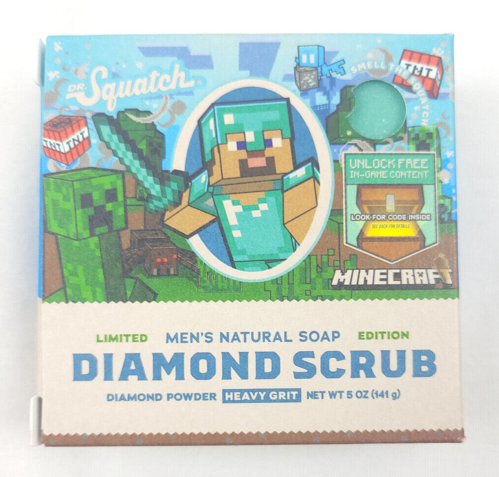 Dr. Squatch Minecraft Soap Diamond Scrub Limited Edition