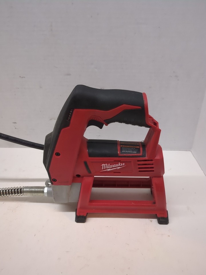 Milwaukee 2446-20 M12 12-Volt MISSING BARREL Cordless Grease Gun Good ...