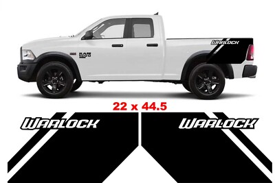 Dodge Ram Warlock Hash Mark Style Bed Graphics Vinyl Decal | Black ...