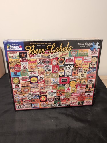 NEW SEALED White Mountain 1000 Piece Jigsaw Puzzle Beer Labels Chief ...
