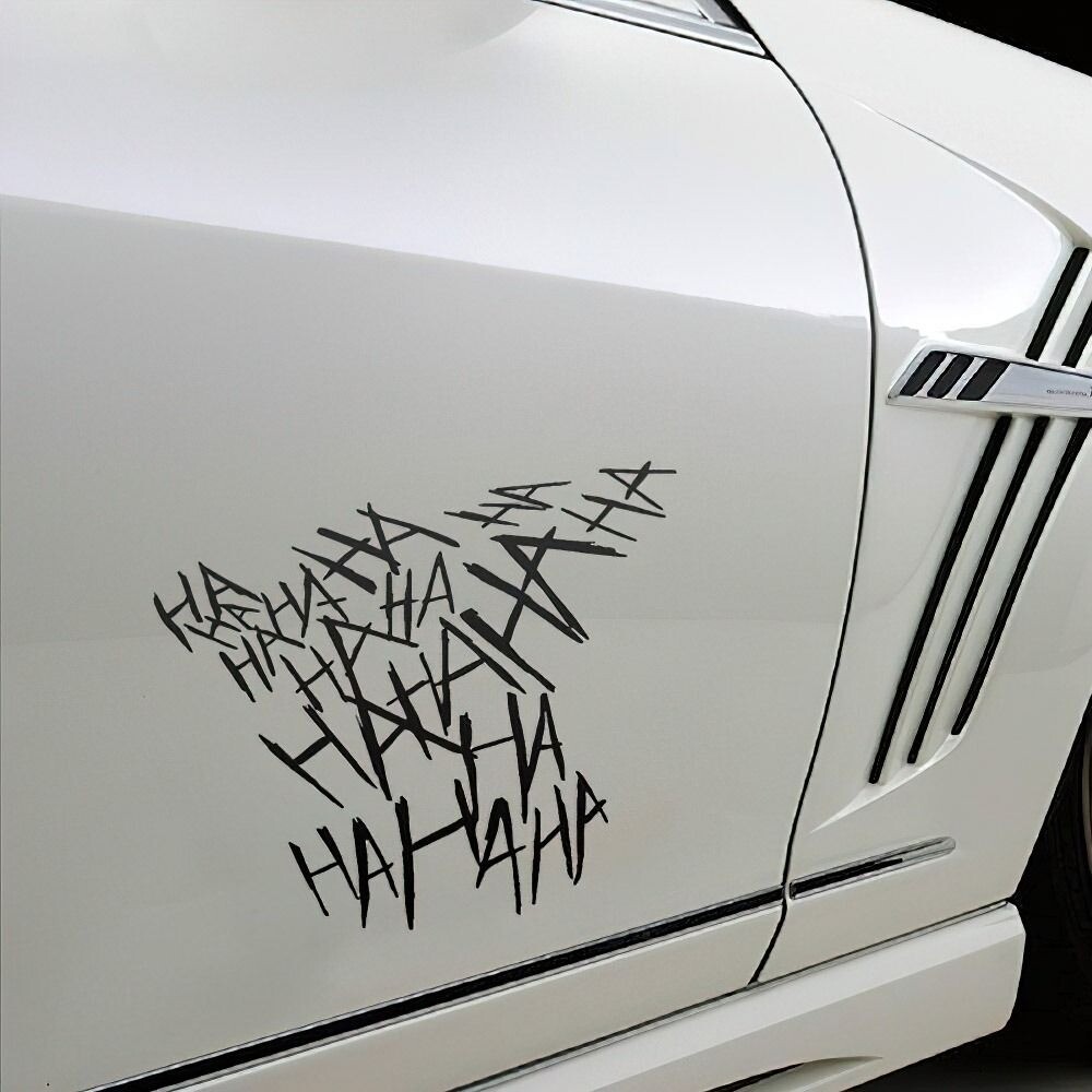 6PCS Black and Red Funny Hahaha Stickers Decals for Boats Trucks ...